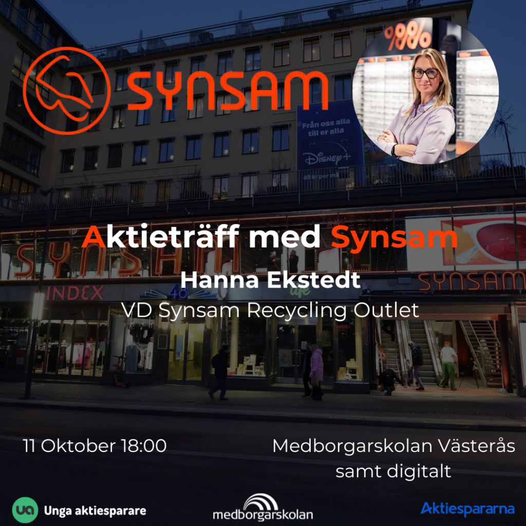 Aktieträff med Synsam - Unga Aktiesparare