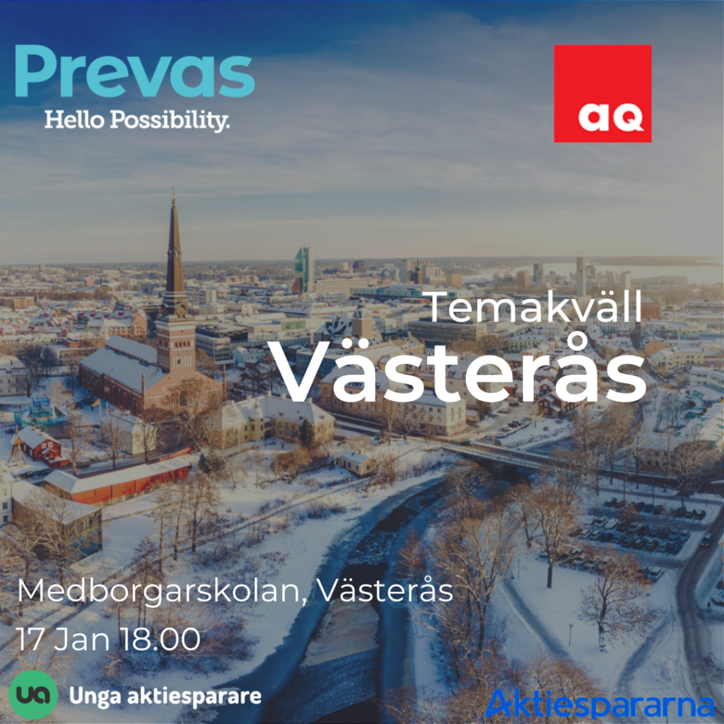 Temakväll Västerås med AQ och Prevas! - Unga Aktiesparare