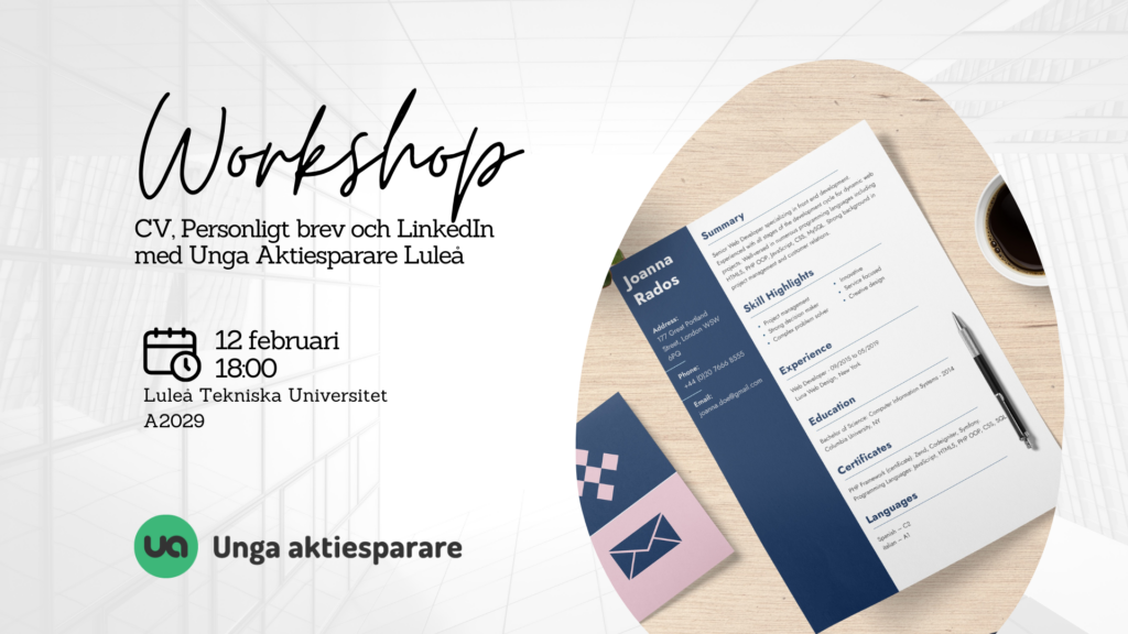 CV-Workshop med UA Luleå! - Unga Aktiesparare